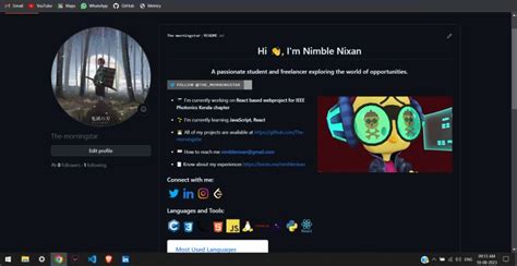 Nimble Nixan On Linkedin Have Been Working On Creating This Profile Readme On My Github Account