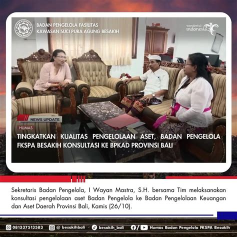 tingkatkan kualitas pengelolaan aset badan pengelola fkspa besakih