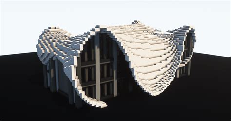 Futuristic Inspired Curved Building R Minecraft