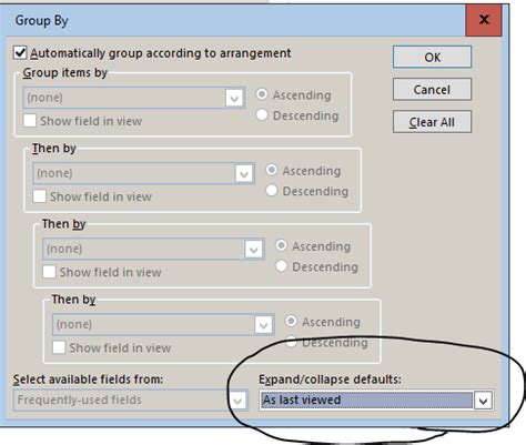 Problem With Default View Expanding Collapsing In Outlook 2013 2016 R
