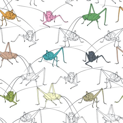 Colorful Grasshopper Seamless Background 341157 Vector Art At Vecteezy