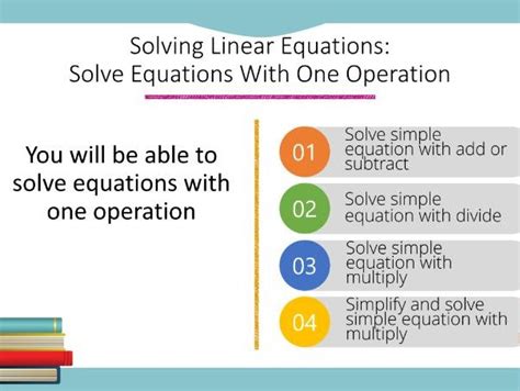 Solving Linear Equations Solve Equations With One Operation Powerpoint