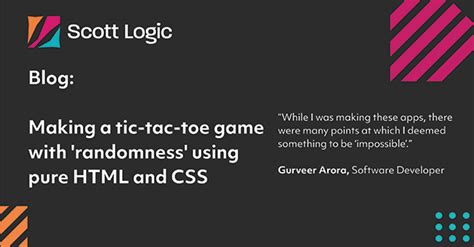 Making A Tic Tac Toe Game With Randomness Using Pure HTML And CSS