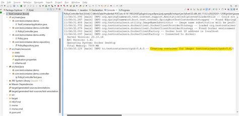 implementation of testcontainers in a java spring boot application