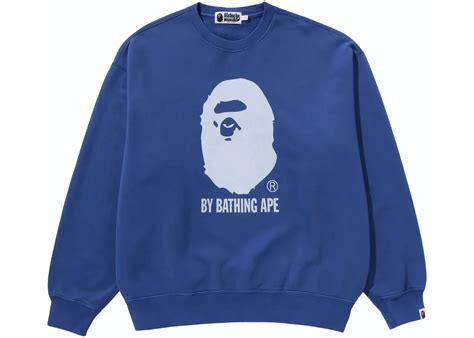 Bape By Bathing Ape Overdye Crewneck Blue Mens Fw23 Us
