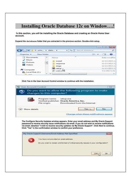 how to install oracle 12c on windows operating system computer pptx