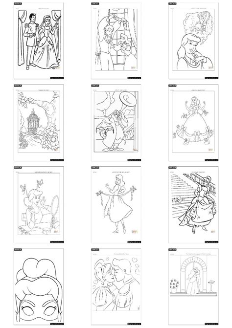 신데렐라 색칠공부 디즈니 무료 Pdf도안