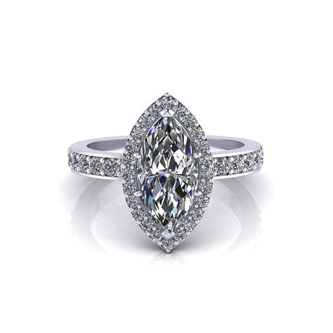 Marquise Engagement Ring With Halo At Charli Murnin Blog
