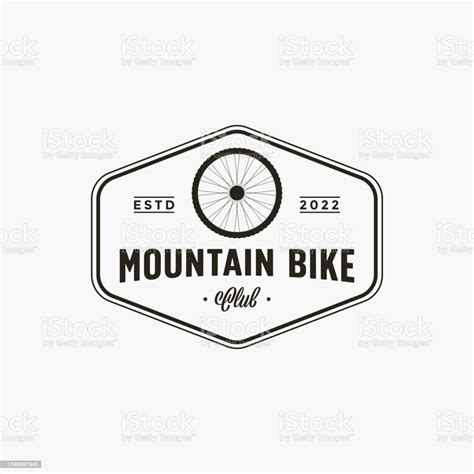 빈티지 배지 엠블럼 자전거 자전거 자전거 가게 자전거 클럽 로고 아이콘 벡터 일러스트 레이 션 흰색 배경 로고에 대한 스톡 벡터