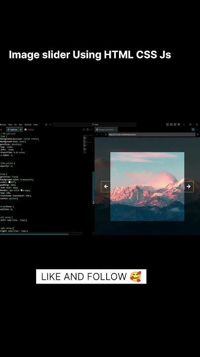 image slider using html css js coding html css javascript js