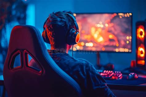 Video Game Developer Working On A New Game Stock Illustration