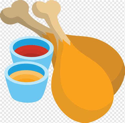 프라이드 치킨 햄버거 패스트 푸드 감자 튀김 만화 프라이드 치킨 다리 만화 캐릭터 음식 오렌지 Png Pngwing