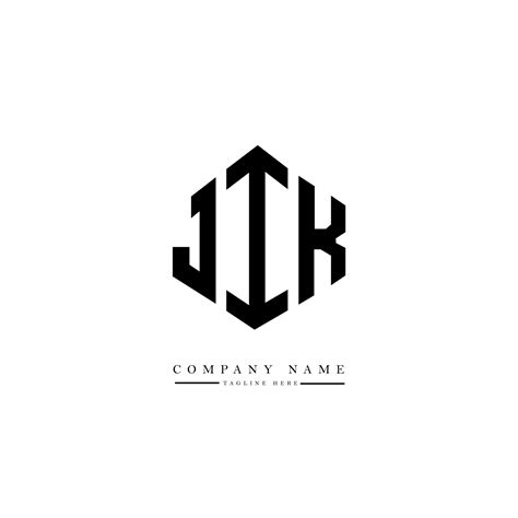 Design De Logotipo De Carta Jik Com Forma De Polígono Jik Polígono E