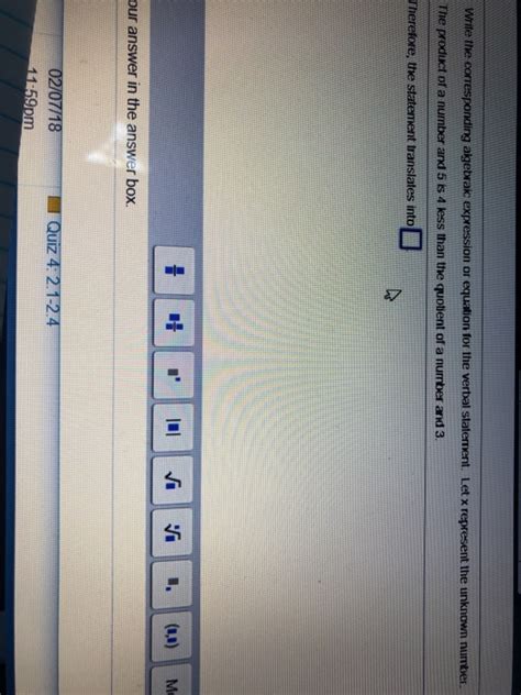 Solved Write The Corresponding Algebraic Expression Or