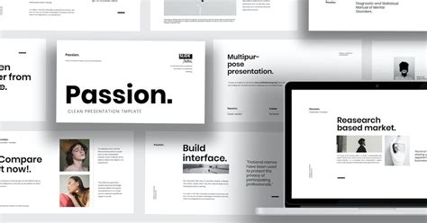 Страсть Минимальный уровень чистого бизнеса Powerpoint Шаблоны презентаций Envato Elements