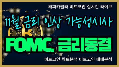 비트코인 실시간 Fomc 금리동결 11월 금리인상 가능성 시사 앞으로 방향성은 9월 21일 아침💎 비트코인 비트코인
