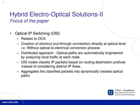 Ppt Optical Ip Switching A Flow Based Approach T O Distributed Cross Layer Provisioning