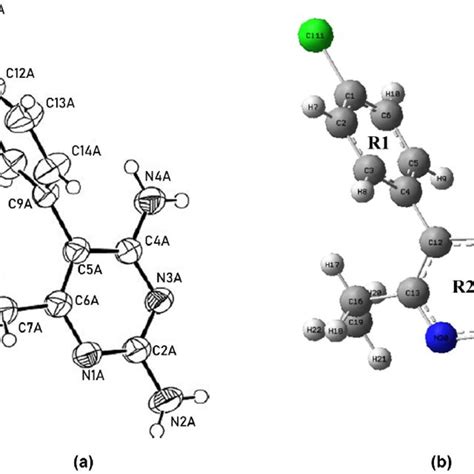 X Ray Molecular A And Theoretical Optimized B Structure Of Download Scientific Diagram