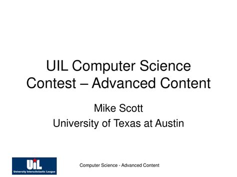 Ppt Uil Computer Science Contest Advanced Content Powerpoint Presentation Id5909115