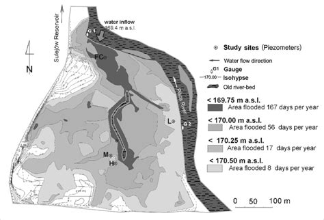 The Inundation Model Of The Pilica River Floodplain Represents Download Scientific Diagram