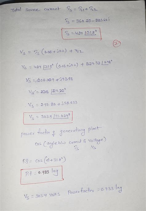 [solved] [1] determine vs and the power factor of the generating input