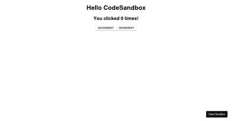 React Hooks Counter Demo Codesandbox