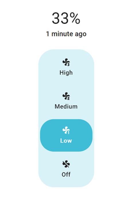 why does the fan ha control card sometime show buttons and sometimes only a slider frontend