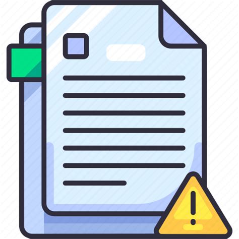 Warning File Alert Attention Broken Document File Document File