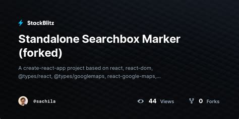 Standalone Searchbox Marker Forked StackBlitz