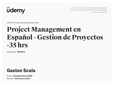 Gaston Scala On Linkedin Udemy Course Completion Certificate