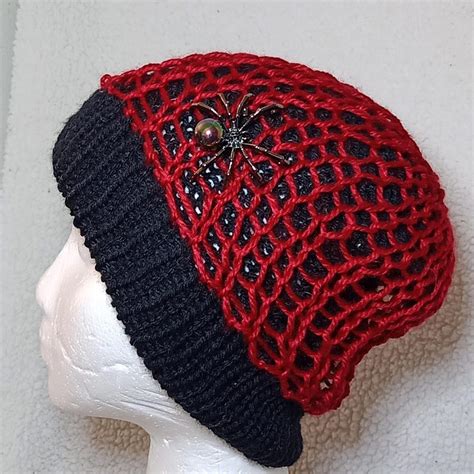 Spider Web Beanie Hat Etsy