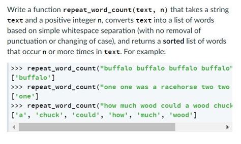solved write a function repeat word count text n that