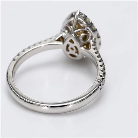 Gia Certified Natural Yellow Pear And White Diamond 150 Carat Tw Gold