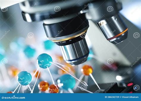 Objective Lenses Of A Microscope Light Microscope Stage And Lenses