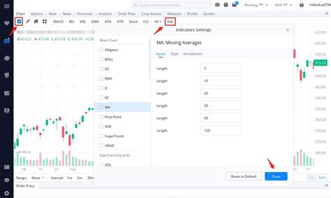 How Do I Save Indicator Sets Like This On The Latest Version Of Webull