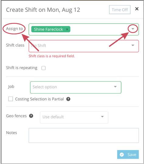 multiple shifts fareclock support