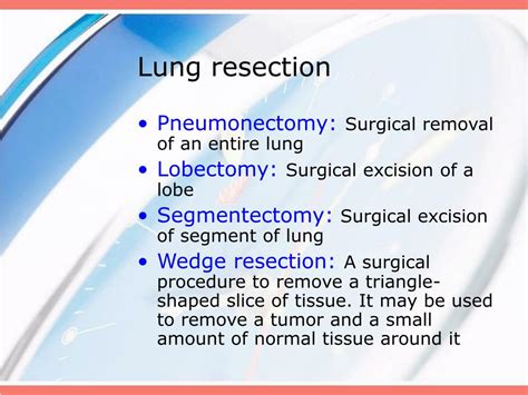 Ppt Lung Resection Powerpoint Presentation Free Download Id819564