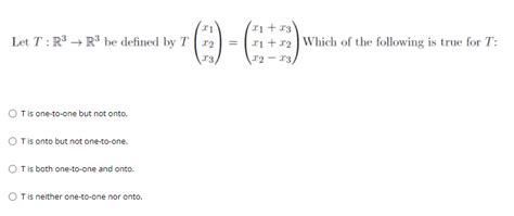 Solved 21 Let T R3 R3 Be Defined By T 12 03 21 23 X1 X2 Chegg Com
