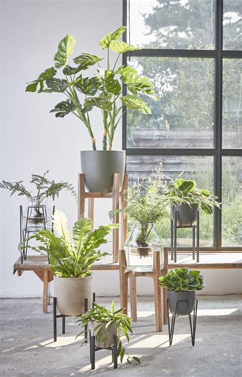 Mica Decorations Blom ყვავილების ქოთნის სადგამი შავი 25 X 38 სმ Veli Store