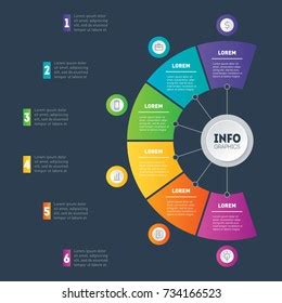 Business Presentation Infographic 6 Options Web Stock Vector Royalty