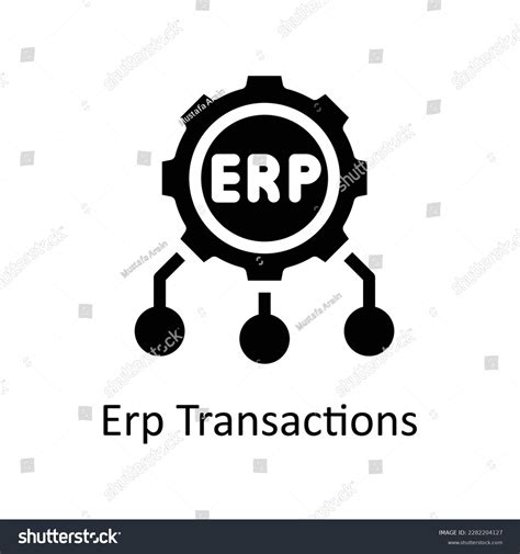 Erp Transactions Vector Solid Icons Simple Stock Vector Royalty Free