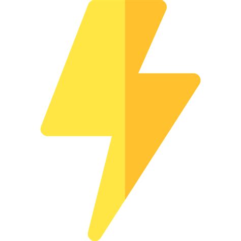 Lightning Basic Rounded Flat Icon