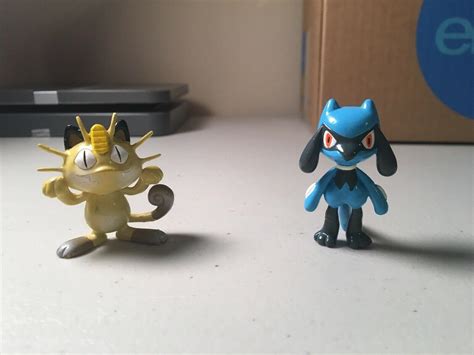 Pokemon Tomy Lot Of 2 Meowth And Riolu 1993717652
