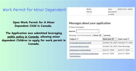Success Story Open Work Permit Approval For Minor Dependent In Canada