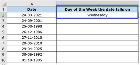 How To Convert Dates To Days Of The Week In Excel Tecadmin