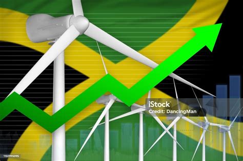 자메이카 바람 에너지 전력 상승 차트 화살표환경 자연 에너지 산업 그림 3d 일러스트레이션 0명에 대한 스톡 사진 및 기타 이미지 Istock