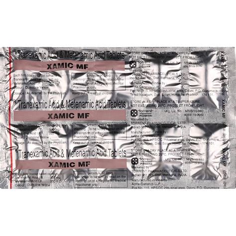Xamic Mf Tablet Tranexamic And Mefenamic Acid Combo