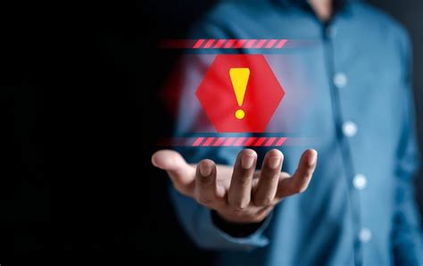 Premium Photo System Warning Caution Sign For Notification Error And