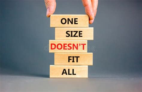 One Size Does Not Fit All Symbol Concept Words One Size Does Not Fit All On Wooden Blocks