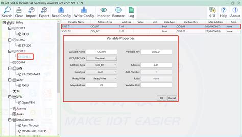 Bliiot Plc Iot Gateway Bl110 Application 47 Add Omron Plc To Com Port